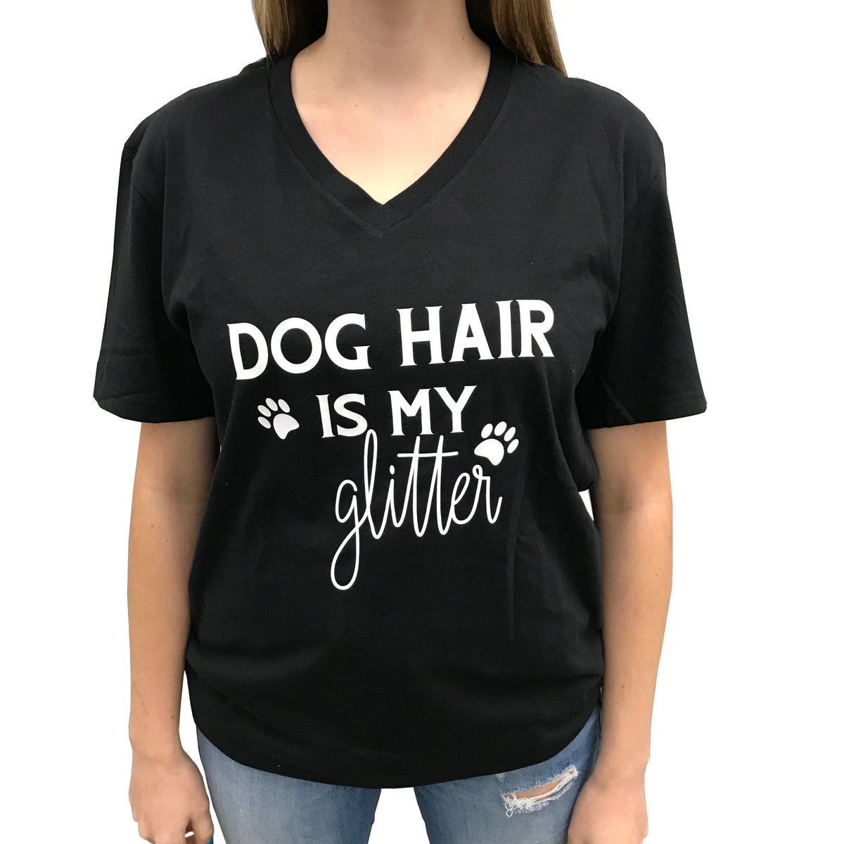 Black - Dog Hair Is My Glitter T Shirt | The Pet Gourmet®